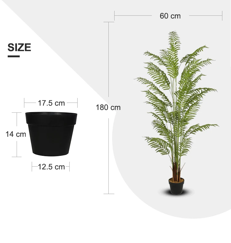 1.8m Alsophila Spinulosa Fake Fern Plant - Large Indoor Decoration