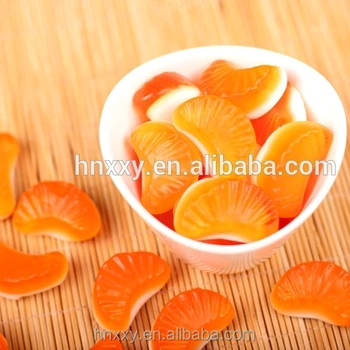 Orange Shape Gummy Candy Coated With Oil - Buy Kosher Gummy Candy,Halal ...