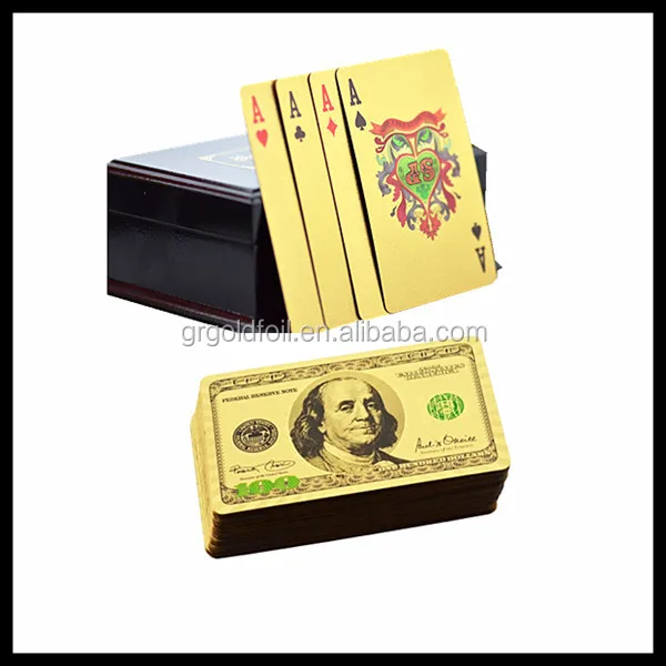Golden Printable Playing Cards 100 Us Dollar Benjamin Franklin Playing ...