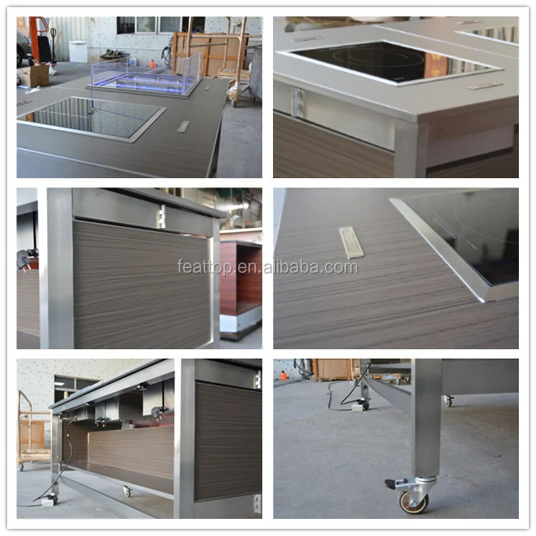 Banquet Mobile Foldable Counter For Hotel /buffet Table /induction ...