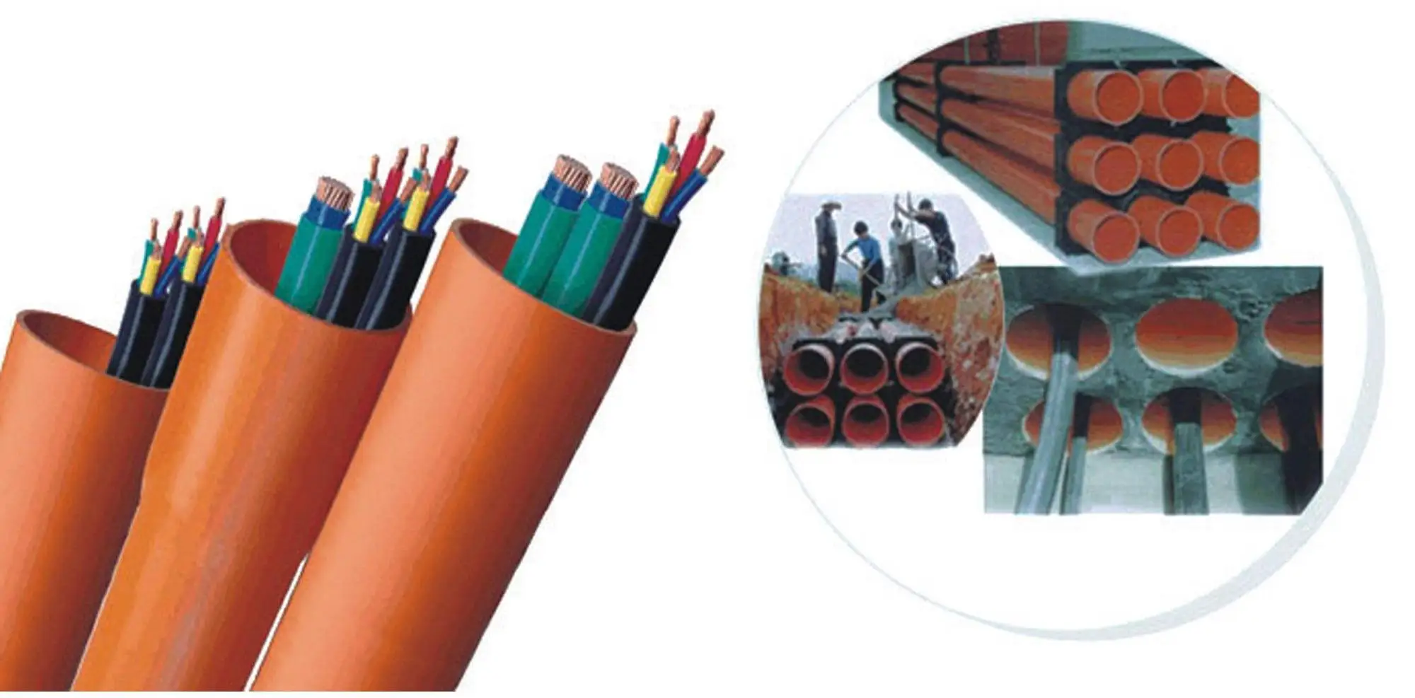 Orange Pvc Pipe Mpp Pipe Power Cable Tube For Underground Electric ...