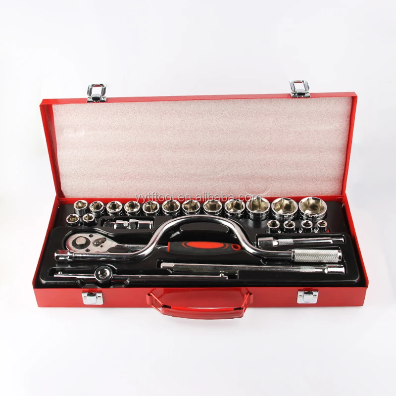 24pc 1/2" High Quality Hand Tools Socket Wrench Combined Box Spanner ...