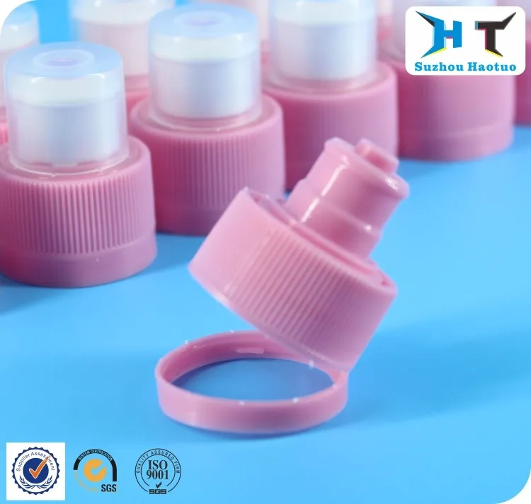 28mm Plastic Push Pull Sport Water Bottle Cap With Dust Cover,Double ...