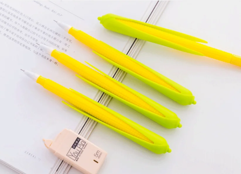 Trusbest Novelty Design Corn Shape Pen - Erasable Gel Ink