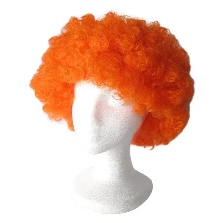 Orange Netherlands Football Game Afro Wave Football Wig - Buy Football ...