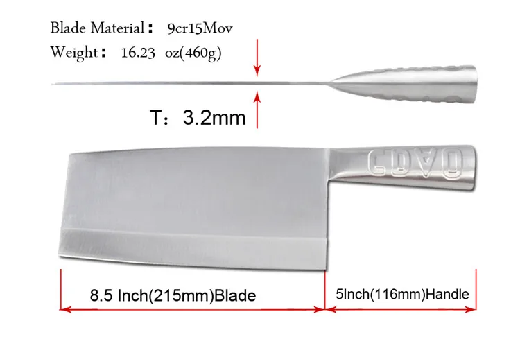 Double Bellved Stainless Steel Blade Cleaver For Chinese| Alibaba.com