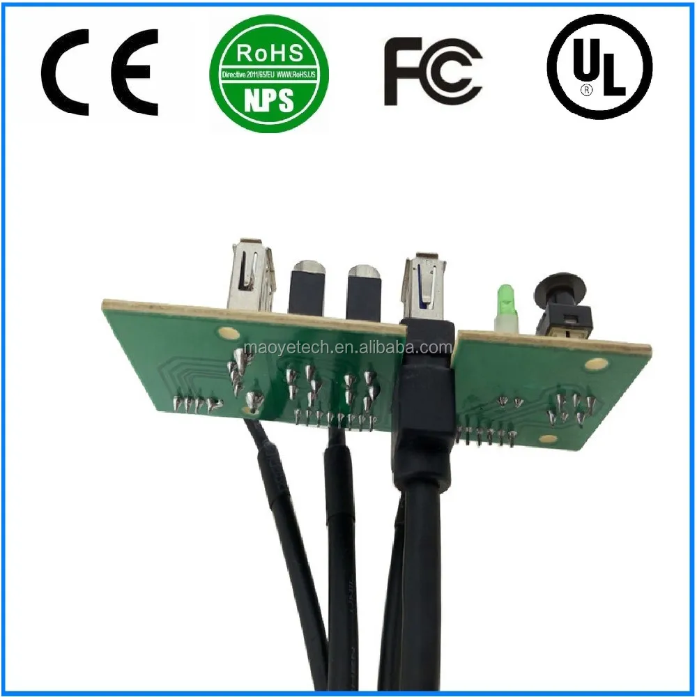 Pc Computer Case Front Panel Mounted Board Dual Usb3 0 Usb2 0 Led Power