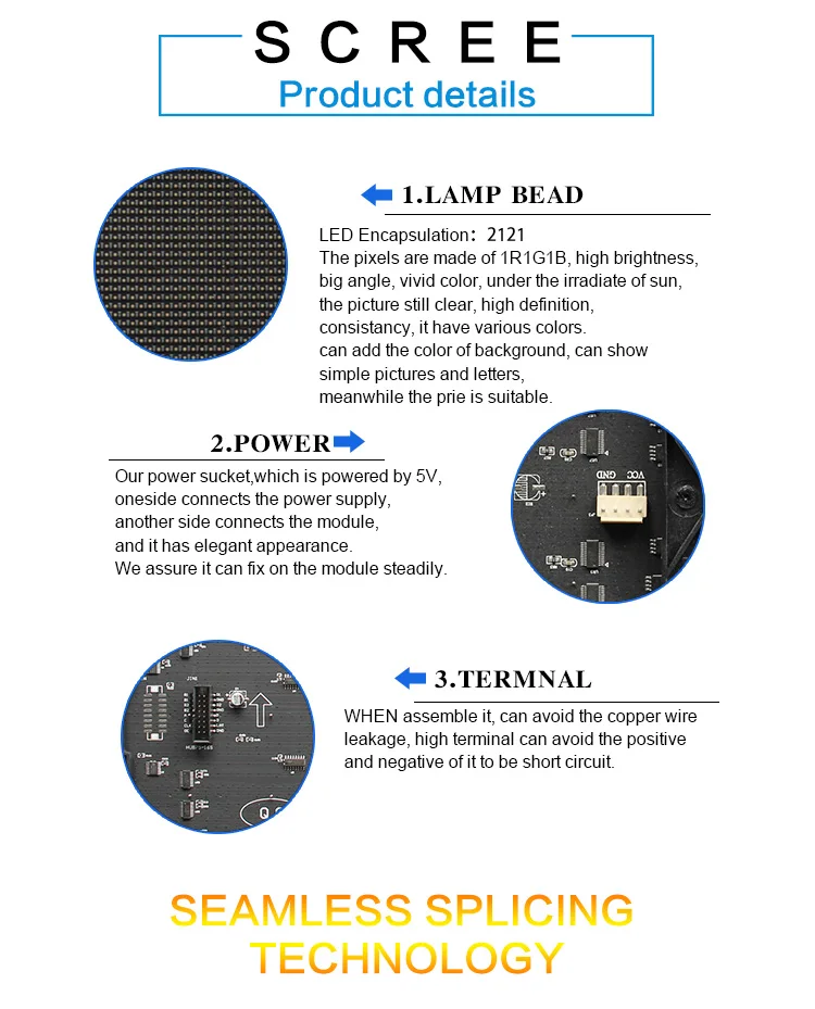 P3 Indoor SMD LED Display Module - Full Color, 64x64