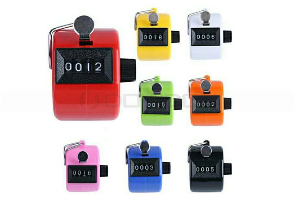 8 Color In Stock Four-digit Plastic Shell Mechanical Tally Counter Hand ...