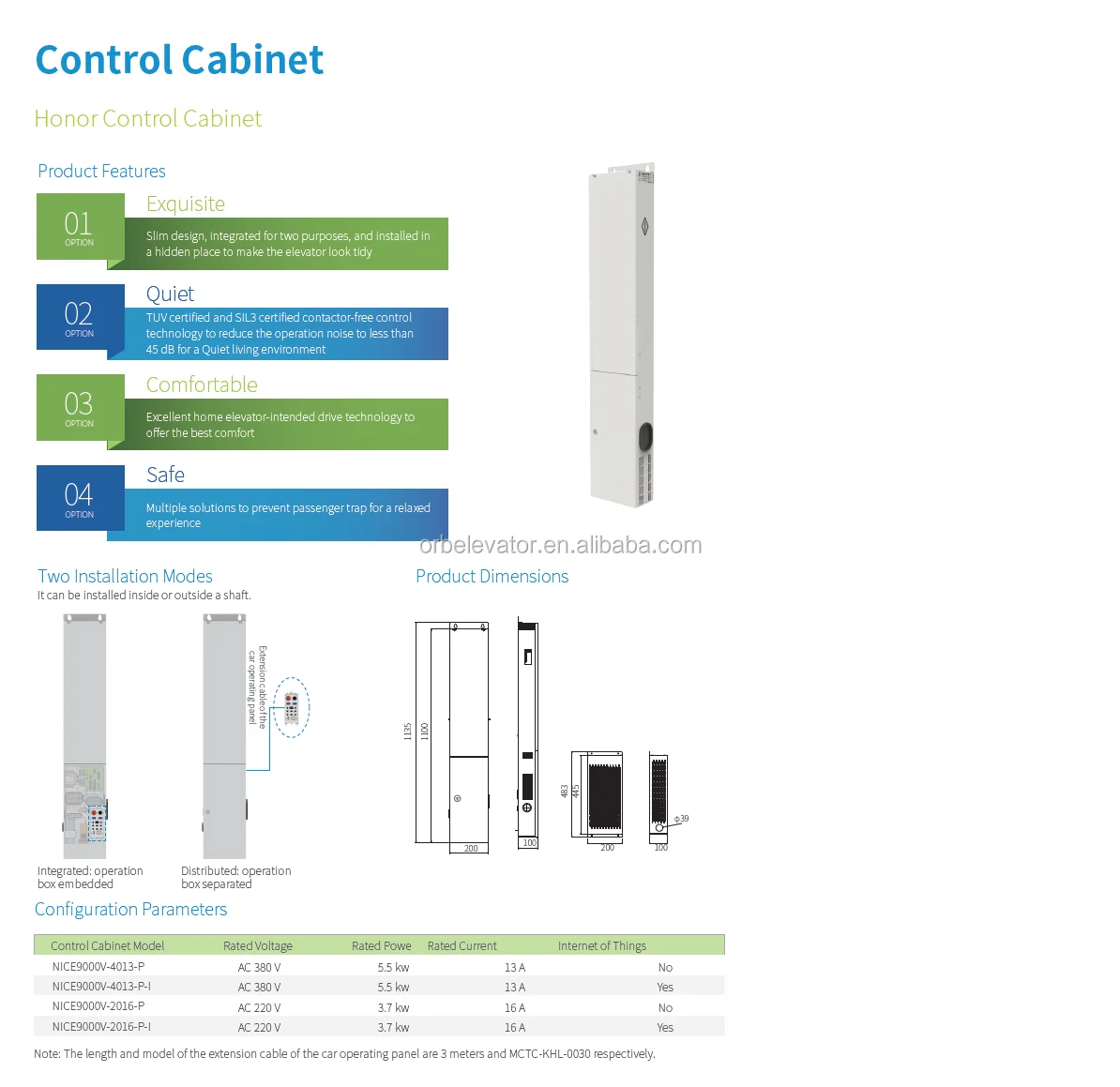 NICE9000V Controller - Monarch Slim Honor Elevator Control
