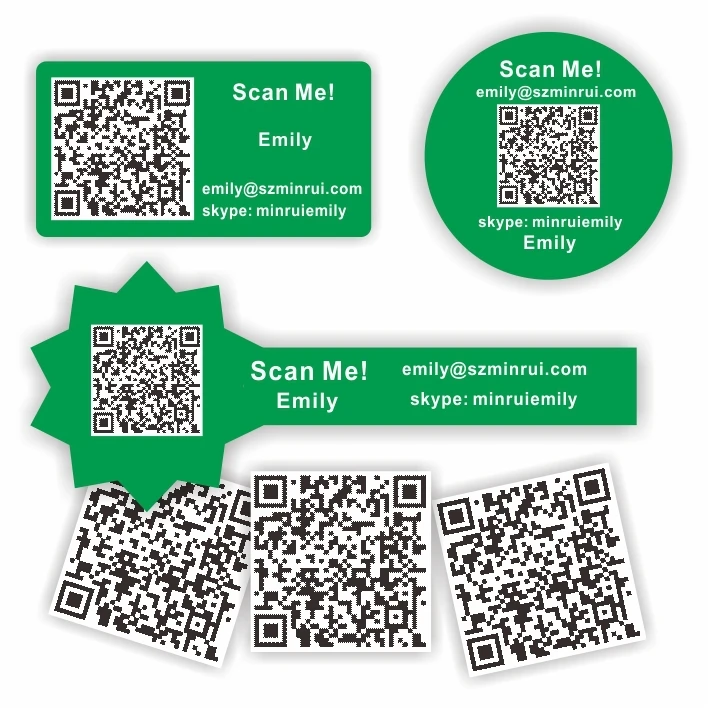 Custom Qr Code Self Adhesive Sticker Labels With Any Design Or Size And 