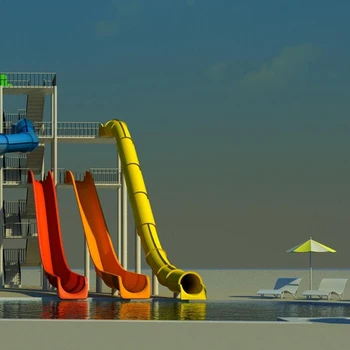 Popular Tube Fiberglass Water Slide,Closed Spiral Water Slide For Sale ...