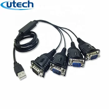 Factory Pl2303 Chipset Usb To 4 Ports Rs232 Serial Cable 1.2meter - Buy ...