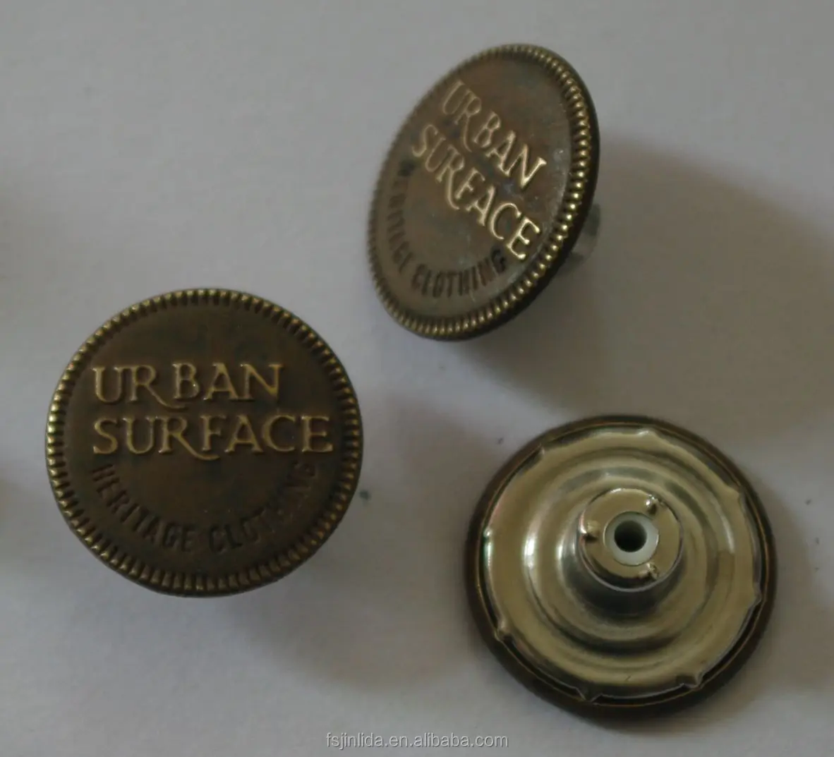 19mm Metal Denim Rusted Oil Jeans Shank Button - Buy Shank Button For ...