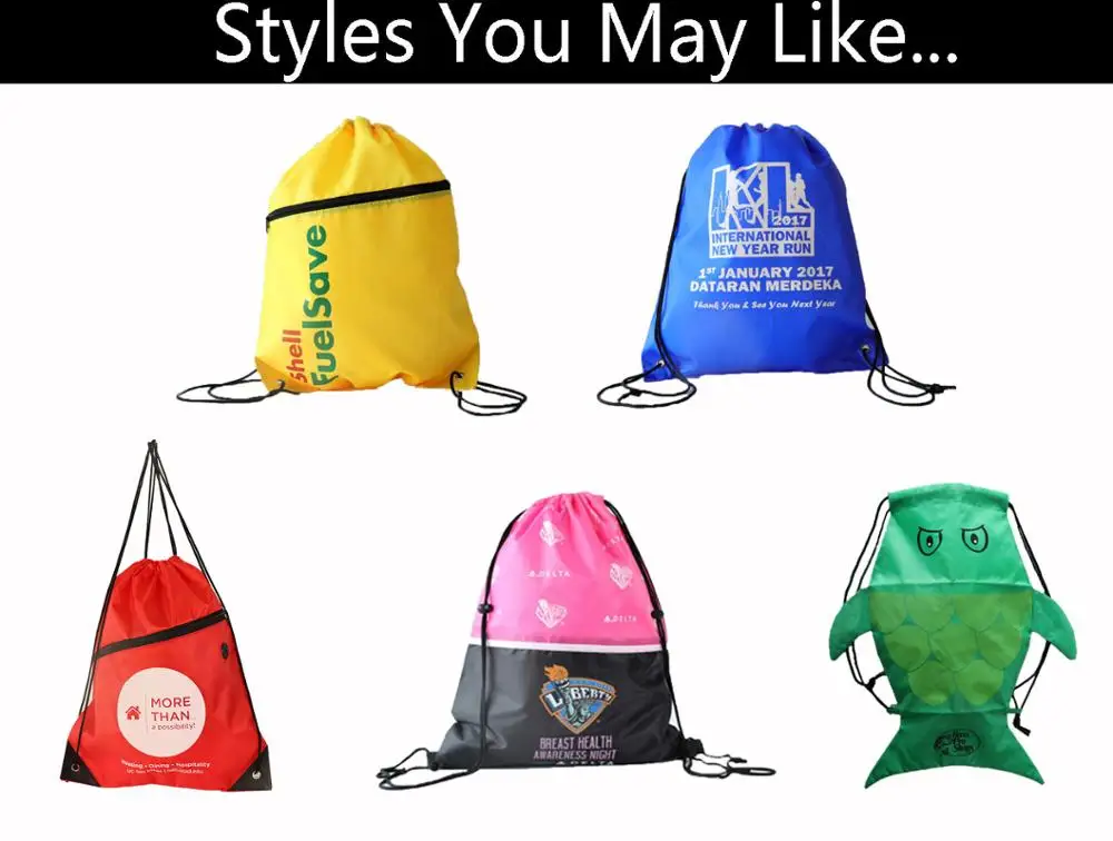 Custom Printed Small Nylon Drawstring Mesh Bag - Eco-Friendly & Durable