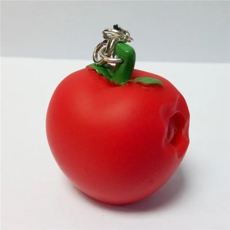 Custom Soft Fruit Pvc Keychains Cute 3d Apple Shaped Squishy Rubber ...