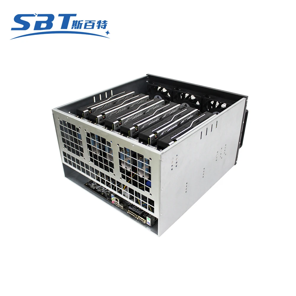 6u 6gpu Mining Rig Server Pc Case With 6 Fans Pre-installed Compatible ...