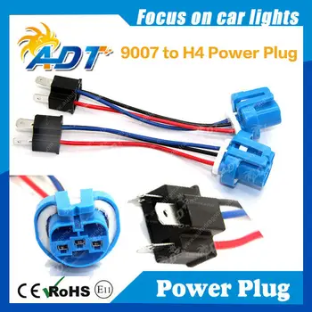 H4 9003 To 9004 9007 Pigtail Headlight Conversion Harness Sockets Pre ...