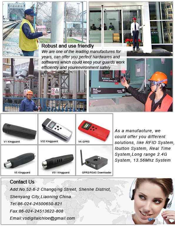 Vsdigital Waterproof Ip67 Security Guard Tour Patrol Tracking System ...
