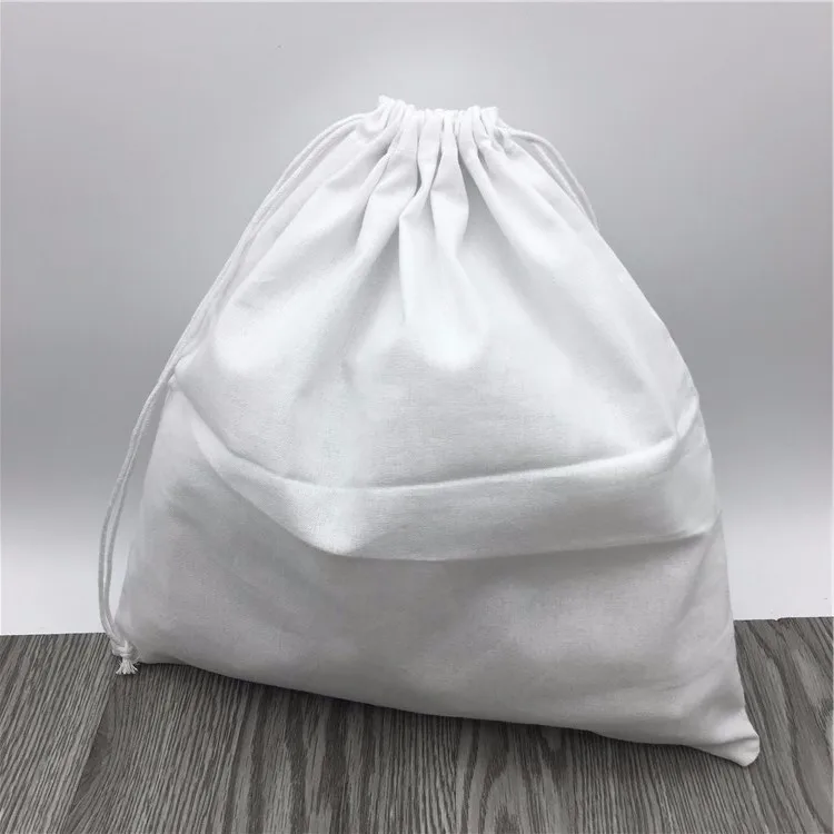 Custom White Organic Cotton Dust Bag for Handbag Clothing