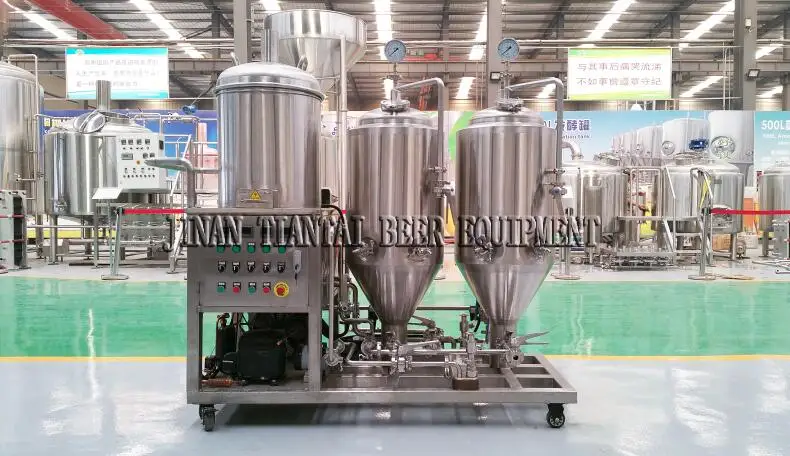50L Skid All in One Stainless Steel Home Beer Making Machine