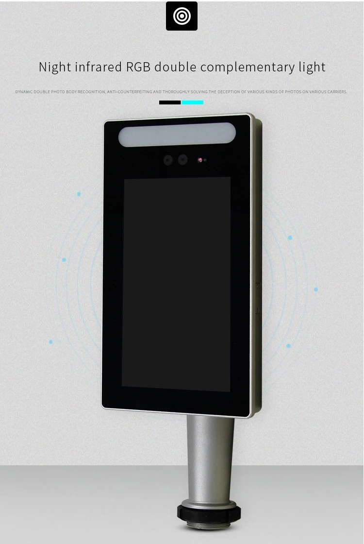 Face Recognition Biometric Time Attendance System - 8" Touch Screen Scanner