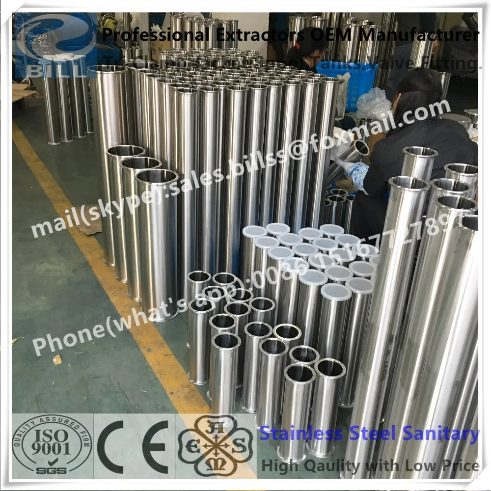 Stainless Steel 8inch Tri Clamp Column With Flat Bottom Base Use For ...