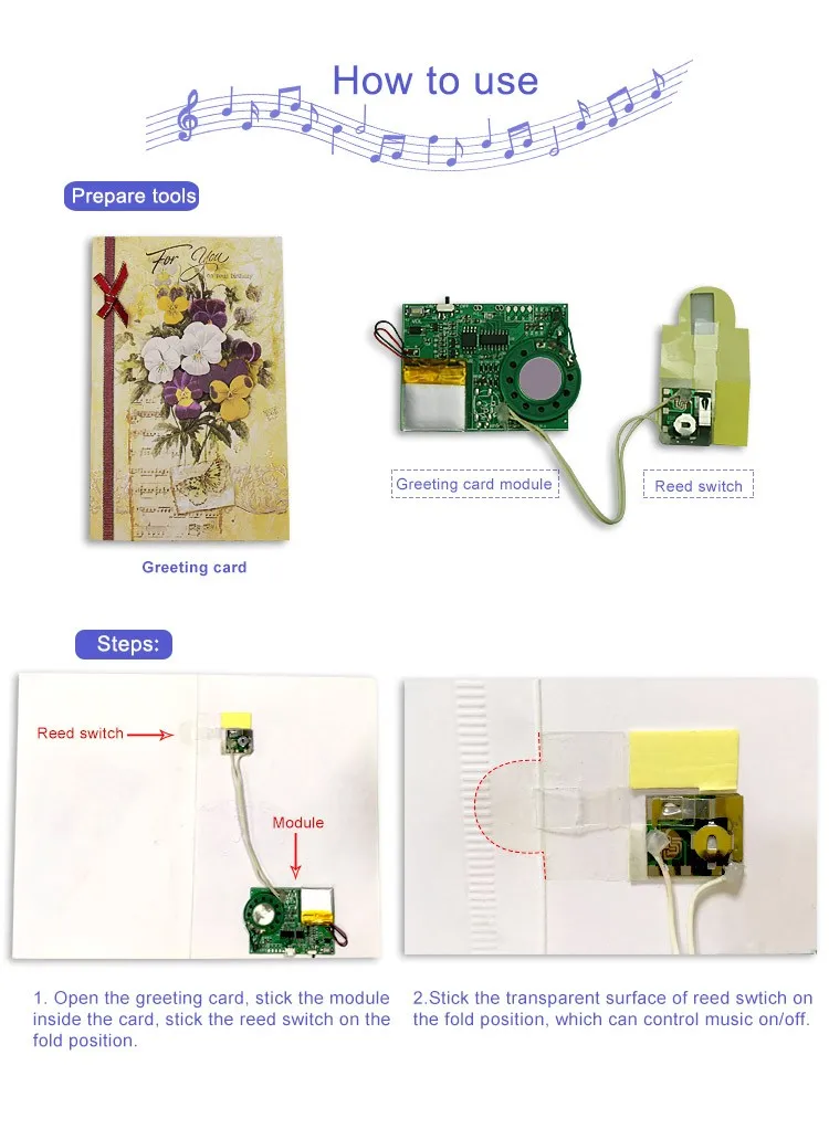 Diy Mp3 Musical Greeting Card Circuits Light Sensor Module Birthday ...