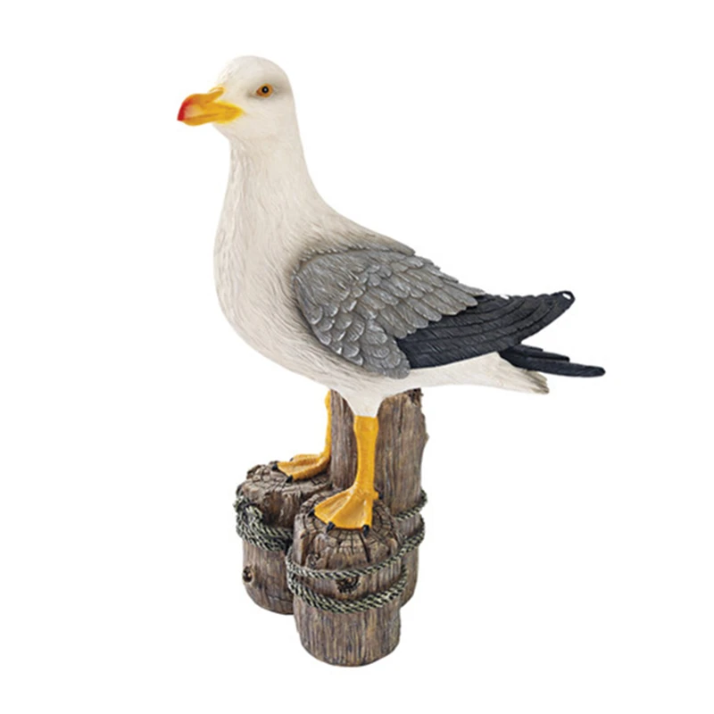 Resin Dockside Seagull Statue Marine Ornament Decor - Buy Seagull ...