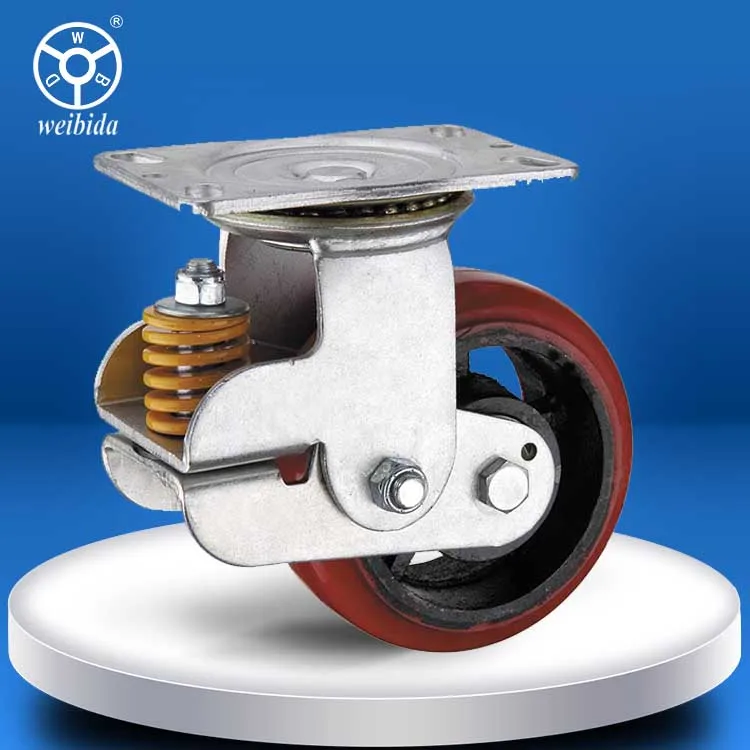 WBD Heavy Duty 6 Inch Spring Loaded Caster Wheel Swivel