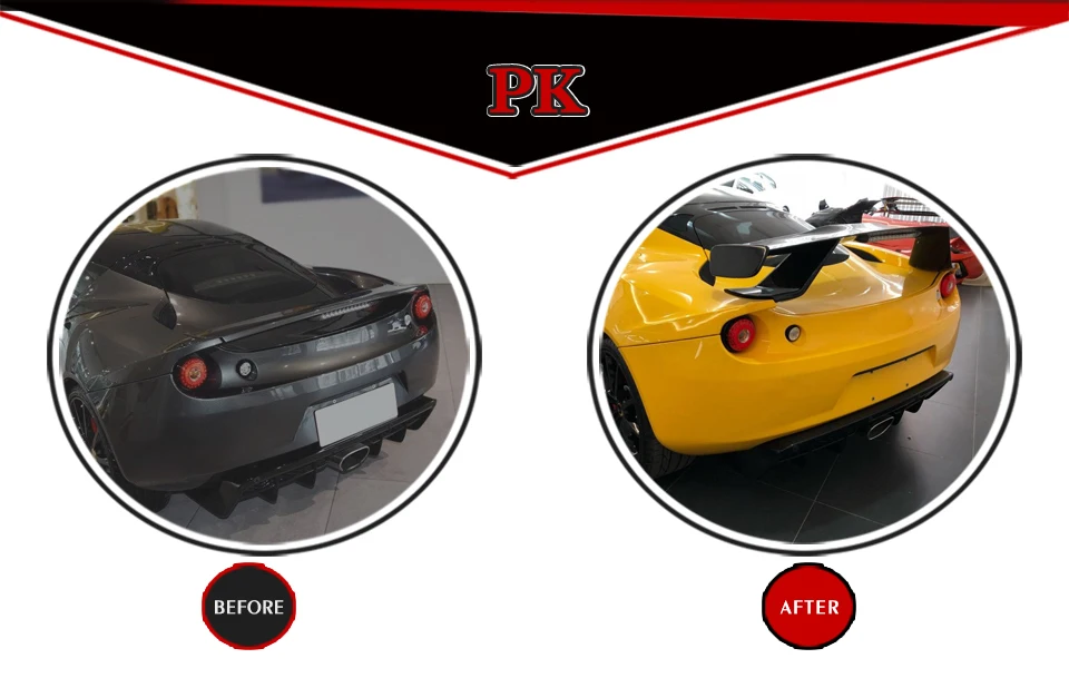 GTE Style Carbon Fiber Rear Car Spoiler for Lotus Evora S