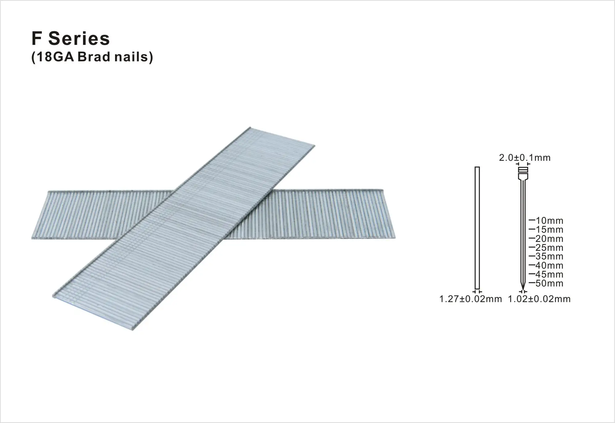 18GA F Brad Nails F15 F20 F25 F30 Pins for Furniture| Alibaba.com