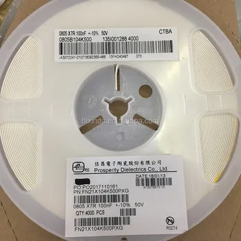100% New And Original Ceramic Capacitor 0805 104k 100nf 50v 10% X7r ...