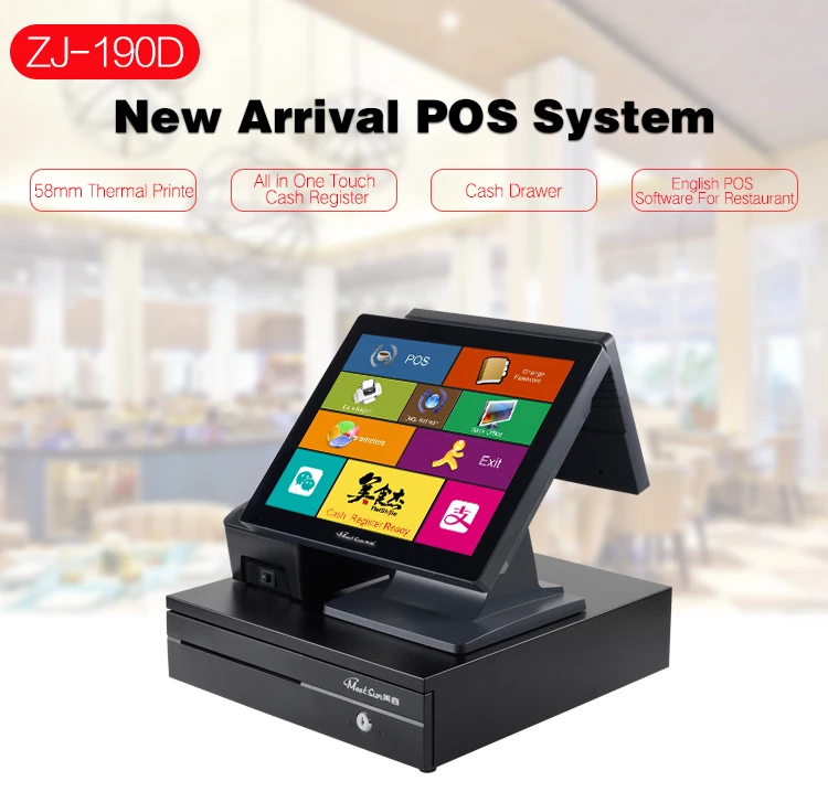 Custom Touch Screen Restaurant Cashier System All In One With Software ...