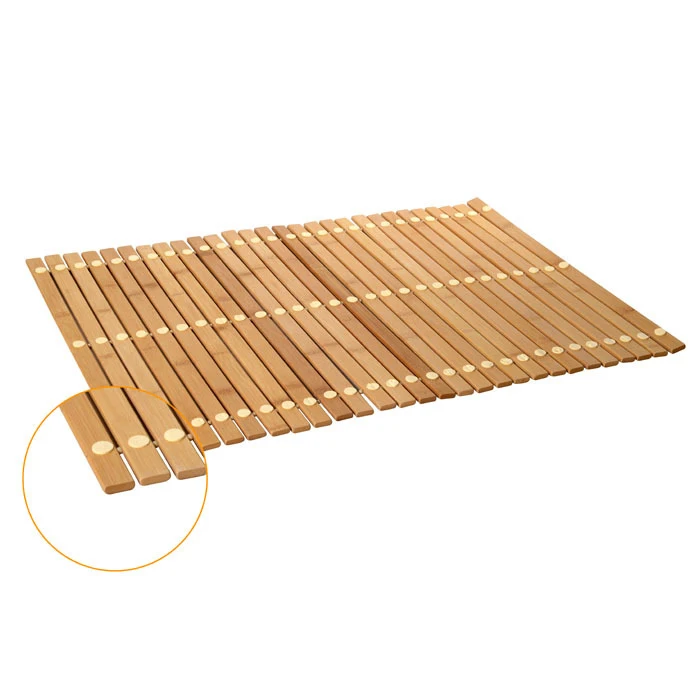 Wholesale Shower Floor Mat Foldable Roll Up Nonslip Bamboo Bath Mat ...