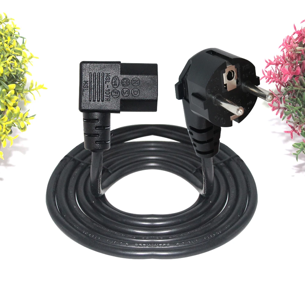 Angle C13 Connector Extension Cable Euro 220v Conector Cee/77 Kabel ...