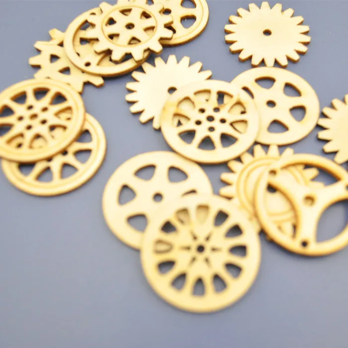 Best Sell Laser Cut Wood Cog Shapes Mixed Wooden Gear Decorations - Buy ...