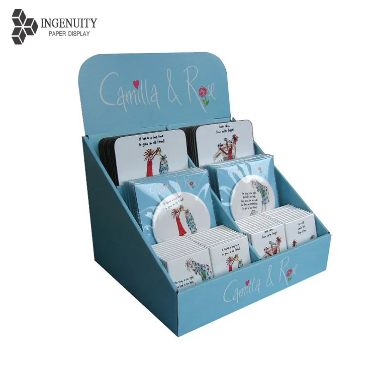 Eco-friendly Corrugated Display Cardboard Countertop Greeting Card Pdq ...