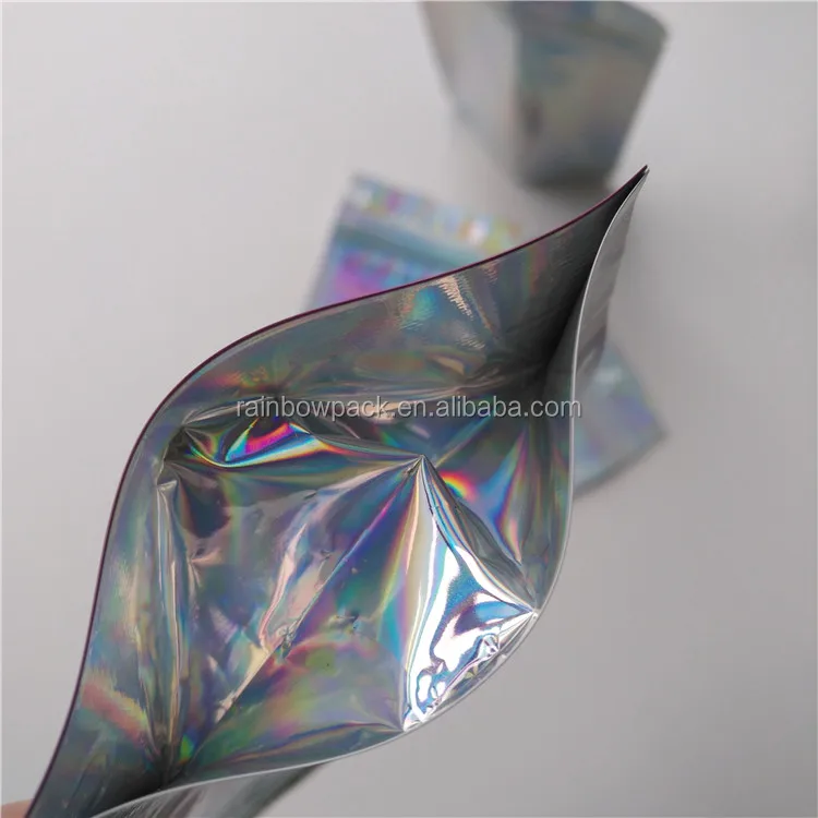 Shining Metallized Mylar Hologram Foil Bag For Cosmetic Eyelash ...