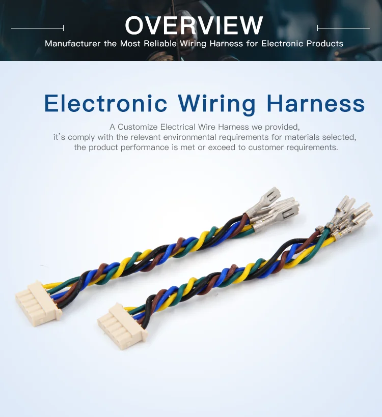 2.54mm Pitch 5p Connector To 187 Faston Terminals Twist Wire Harness ...