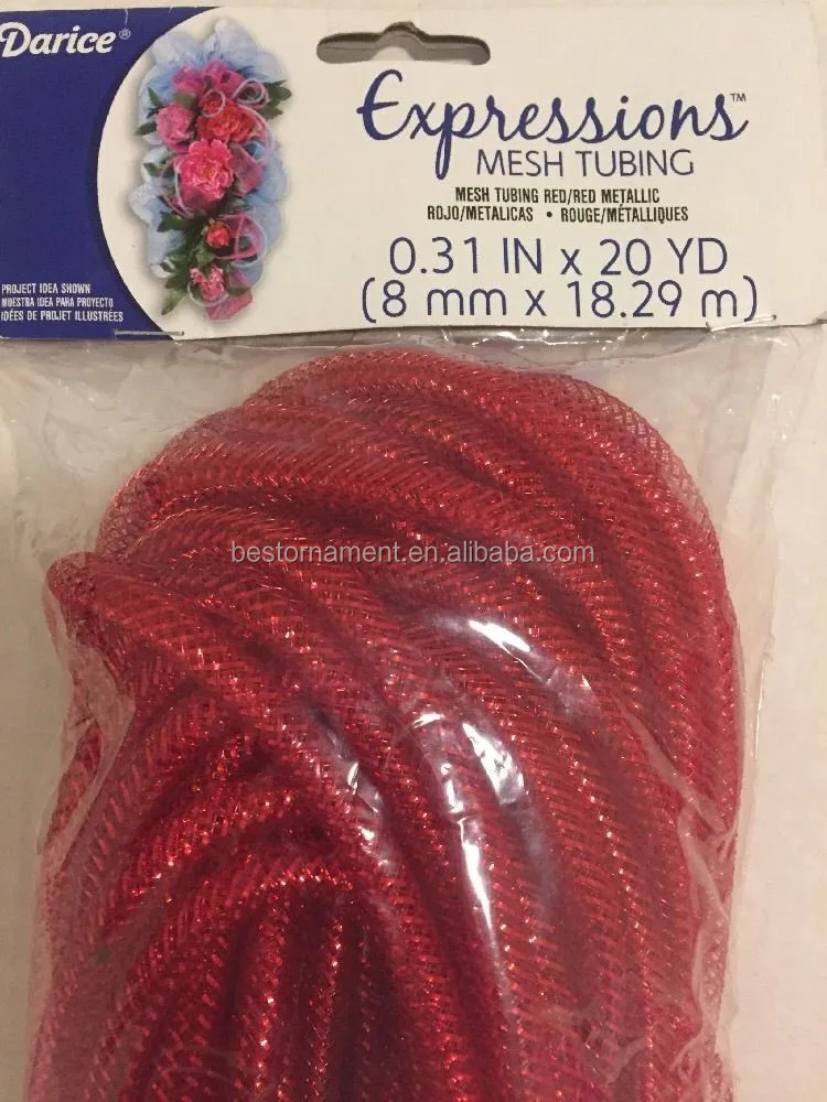 28 Colors 8mm Decorative Poly Mesh Tube Tubing Deco Poly Flex Ribbon ...