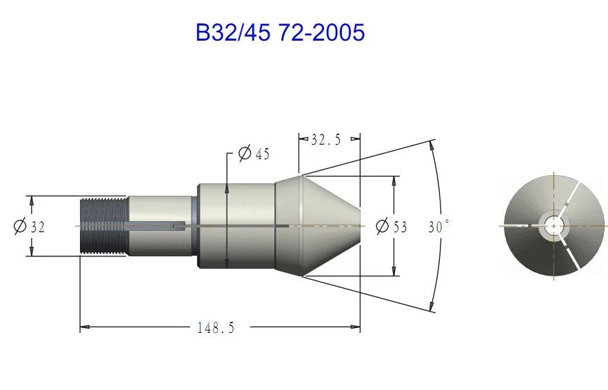 Schaublin Carbide Collet Chuck B32/45 With 3 Jaw Chuck For Cnc ...