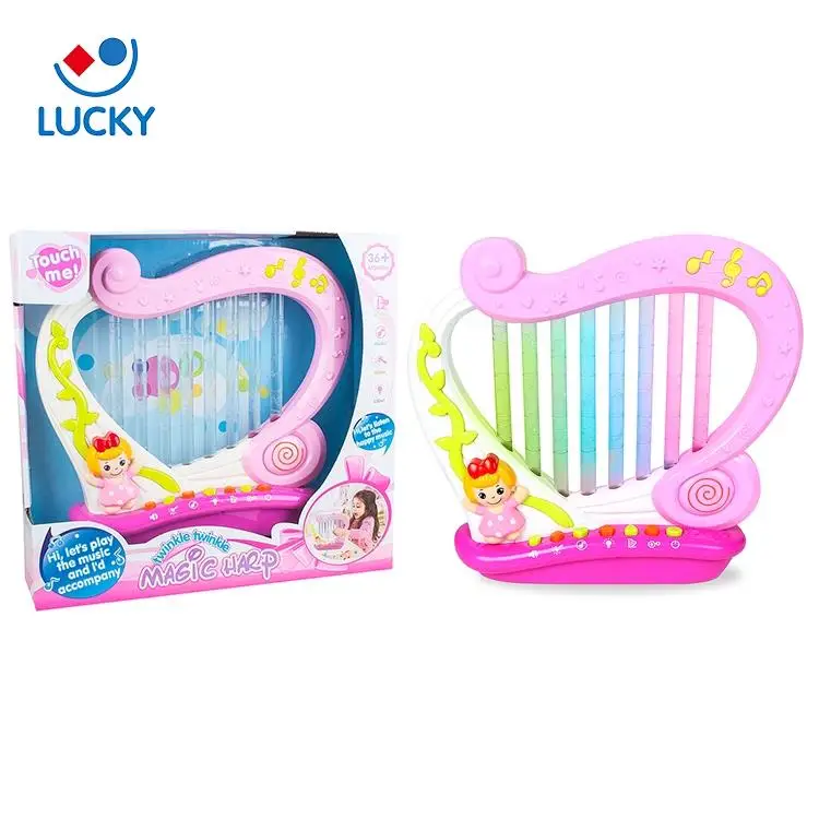 Magic Twinkle Kids Instruments Mini Harp Baby Musical Toy With Light ...