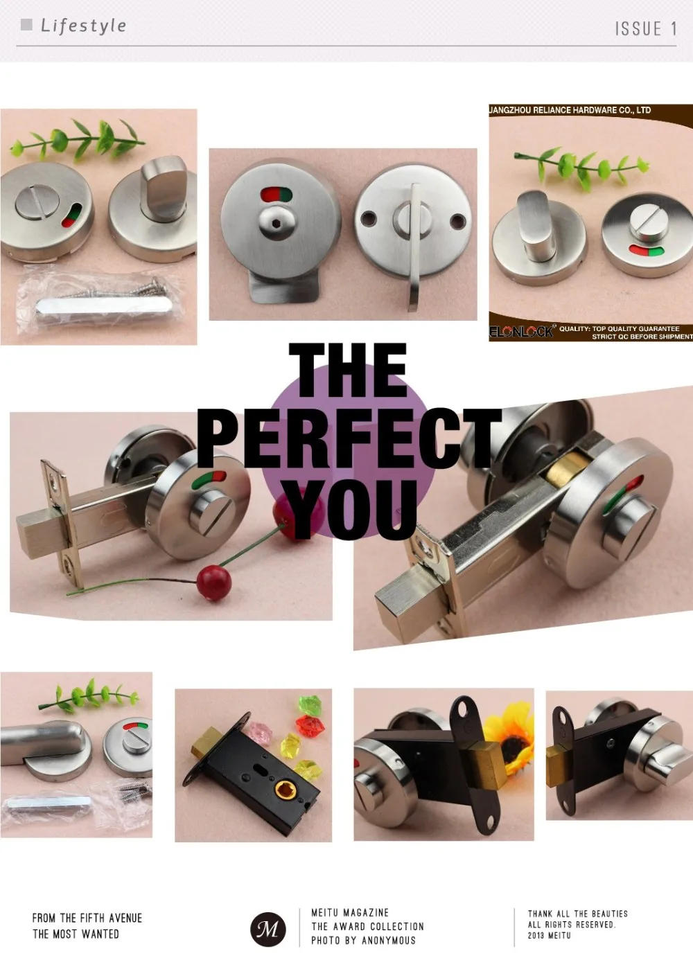 Bathroom Coin Emergency Operated Stainless Steel 304 Indicator Lock For ...