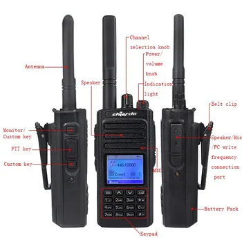 Dmr Digital Radio Receiver Uhf/vhf Dual Band Mobile Radio For Ham Radio ...