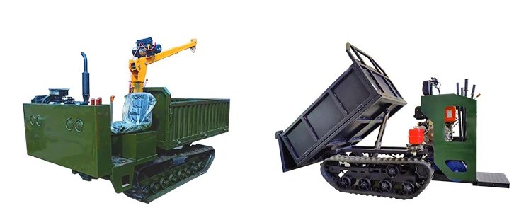2 Ton Crawler Carrier Rubber Track Dumpers Mini Dumper Power Barrow ...