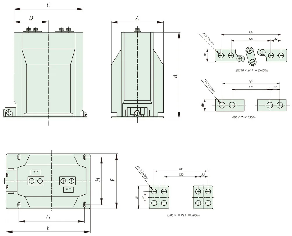 Dixsen CT PT 35kv 33kv Indoor High Voltage Current Transformers