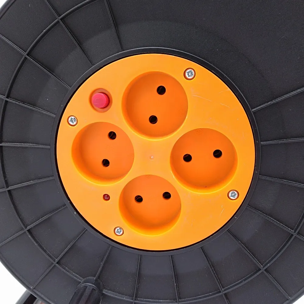 Cable Wire Electrical Reel With Switch European 2pin 25m Sizes Medium ...