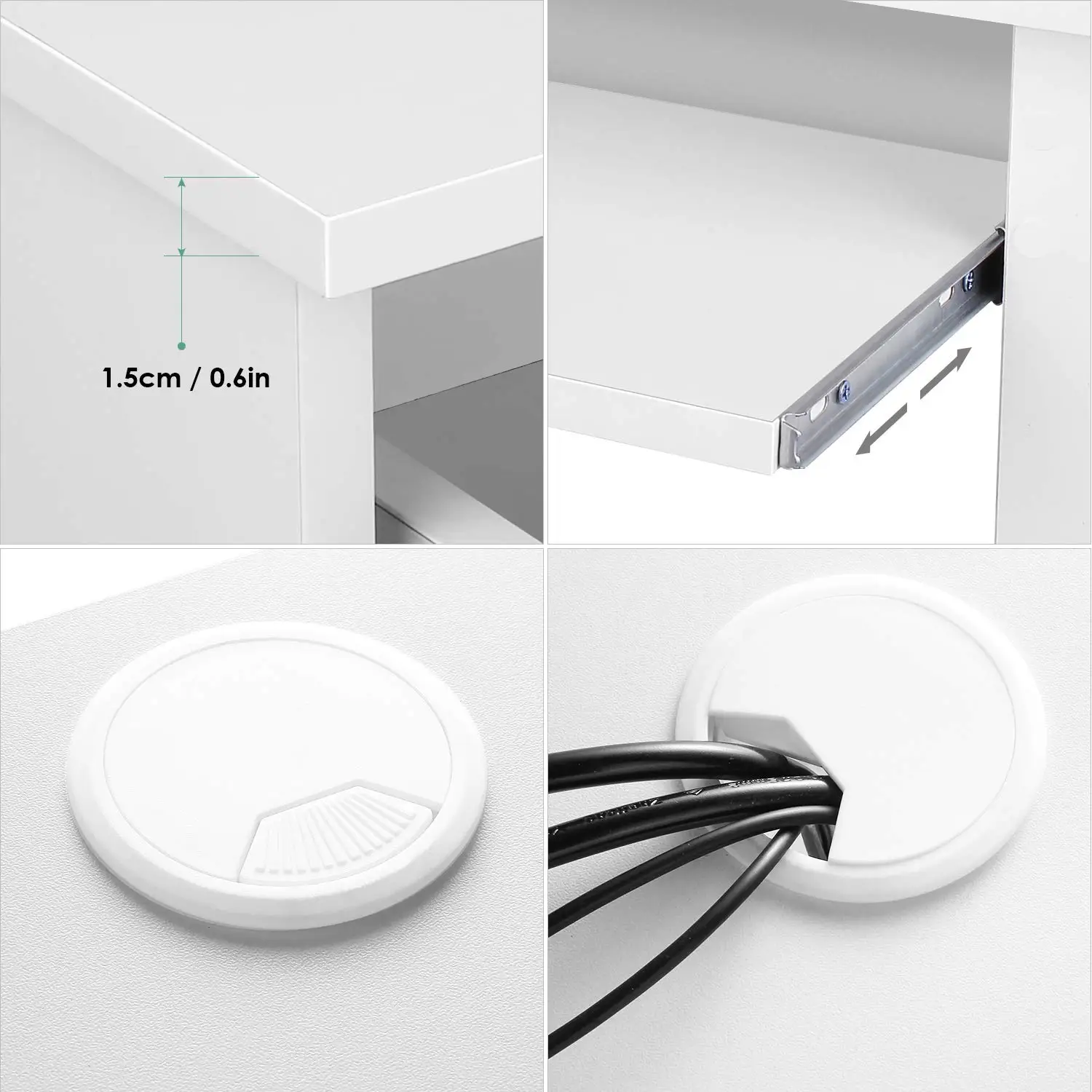 MDF Wooden Office Desk - Modern, White, and Customizable