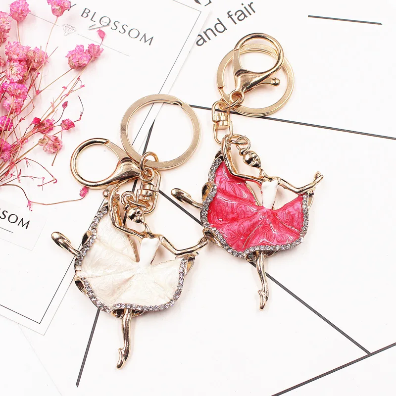Fashion Ballet Dancing Girl Keychain,Ballerina Dance Key Ring For ...